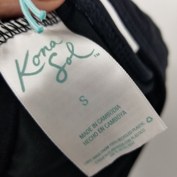 Kona Sol | Swim | Nwt Kona Sol Swimwear Black Tankini Bathing Suit Top ...